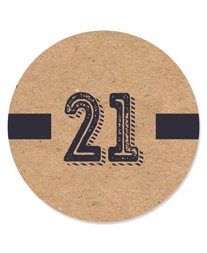 Big Dot of Happiness Finally 21 - 21st Birthday - Party Circle Sticker ...