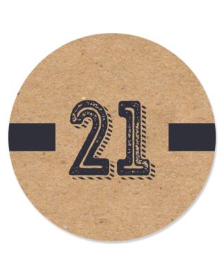 Finally 21 - 21st Birthday - Party Circle Sticker Labels - 24 Count ...