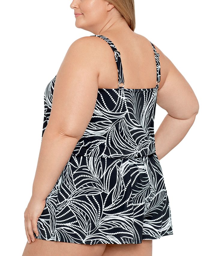Swim Solutions Plus Size Tummy Control Romper Created For Macys Macys