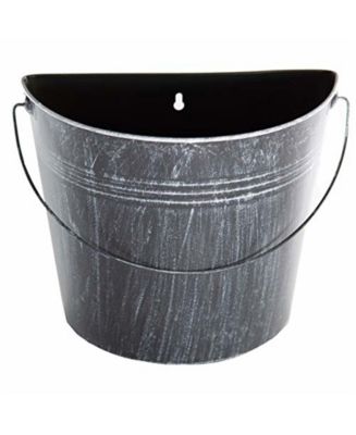 Gardener's Select Farmhouse Half Round Wall Bucket, Black - Macy's