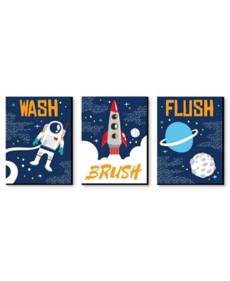 Big Dot of Happiness Blast Off to Outer Space - Wall Art 7.5 x 10 in ...
