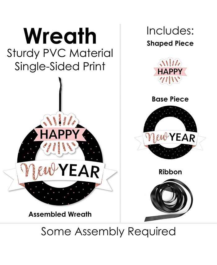 Big Dot of Happiness Rose Gold Happy New Year - Outdoor New Years Eve ...