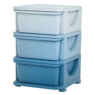 Qaba Kids Storage Container with Drawers for Playroom, Blue - Macy's