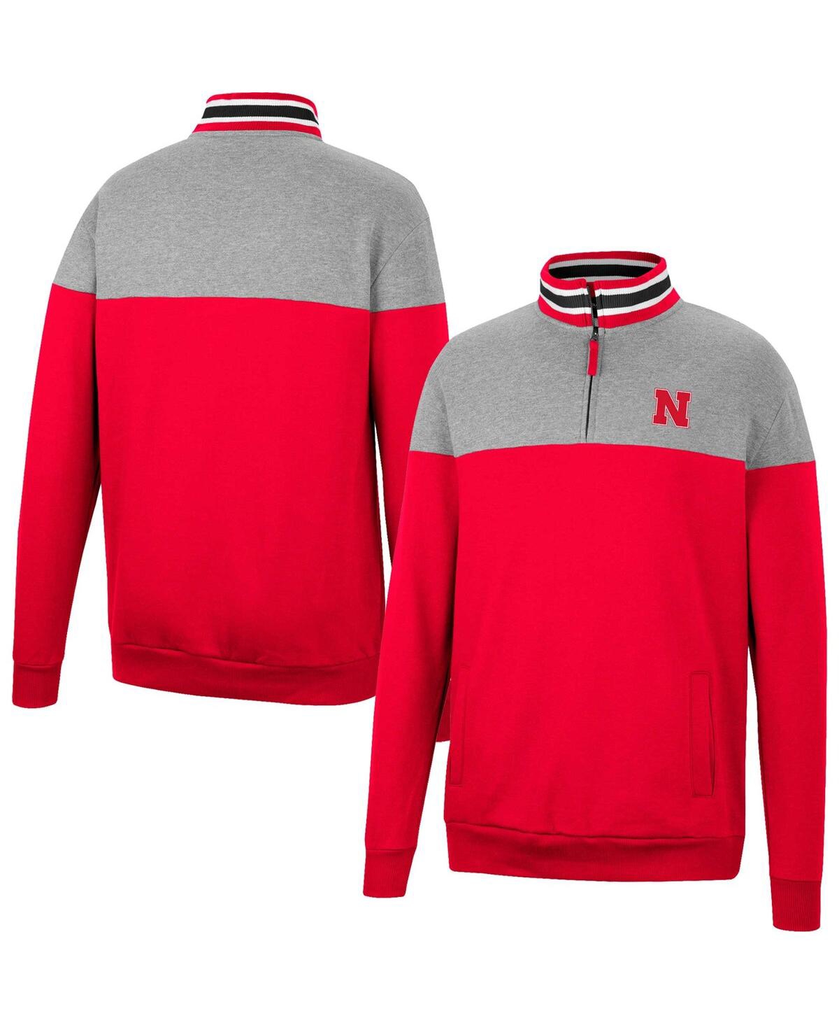 Click here for Mens Colosseum Heathered Gray  Scarlet Nebraska Hu... prices