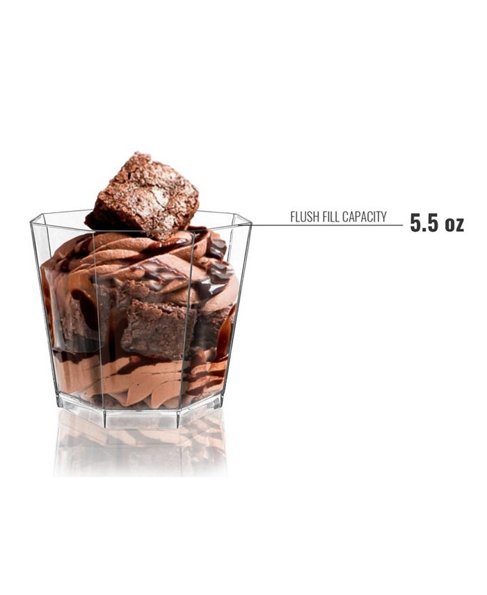 Smarty Had A Party 5.5 oz. Clear Octagon Disposable Plastic Dessert ...