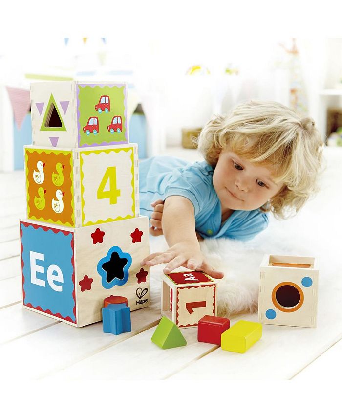 Hape Pyramid of Play Toddler Wooden Nesting Blocks - Macy's