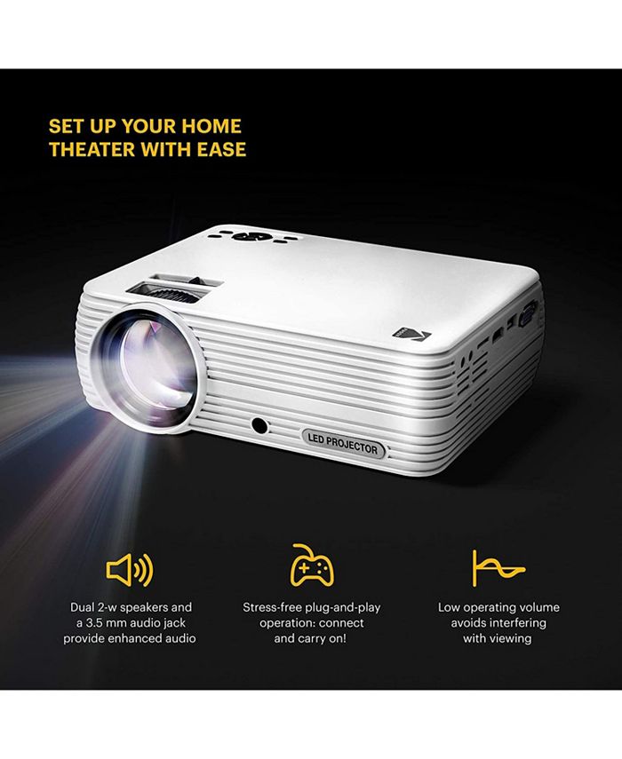 Kodak FLIK X7 Portable Projector, 720p Home projector with Carry Case ...