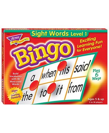 Trend Enterprises Sight Words Bingo Language Building Skill Game - Macy's