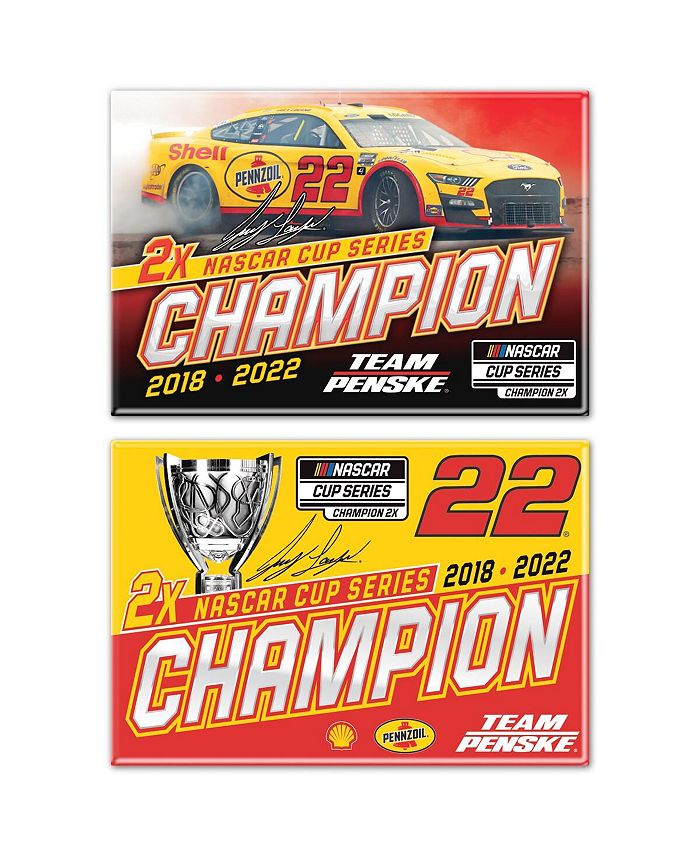Wincraft Joey Logano Two-Time NASCAR Cup Series Champion 2'' x 3'' Two ...