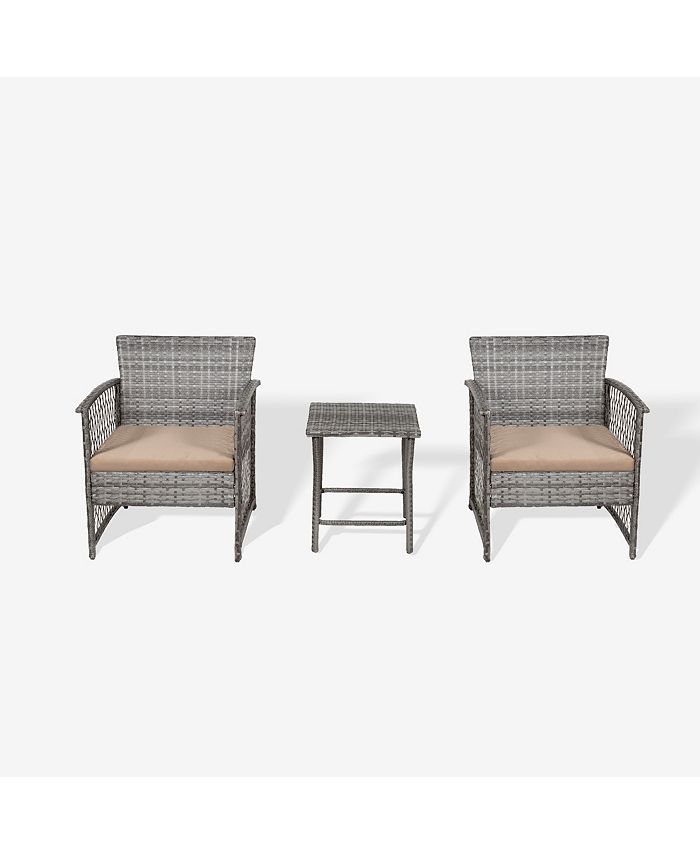 WestinTrends 3-Piece Outdoor Patio Conversation Set - Macy's