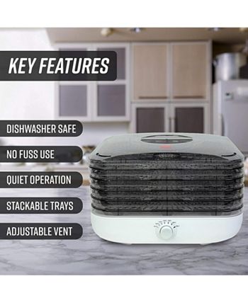 Ronco Turbo EZ-Store 5-Tray Dehydrator with Convection Air Flow, Food ...