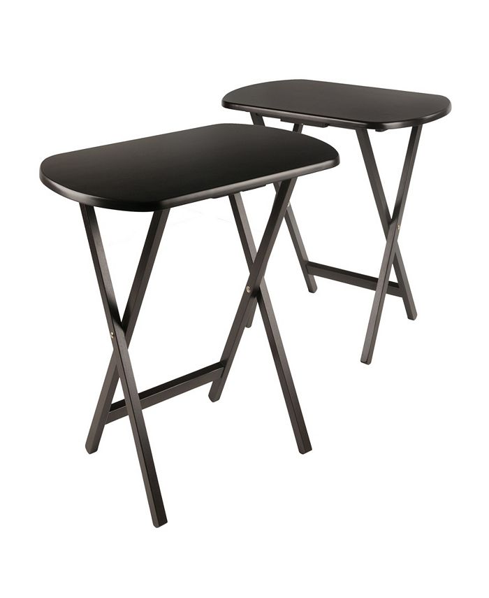 Winsome Cade 2-Piece Wood Oversize Snack Table Set - Macy's