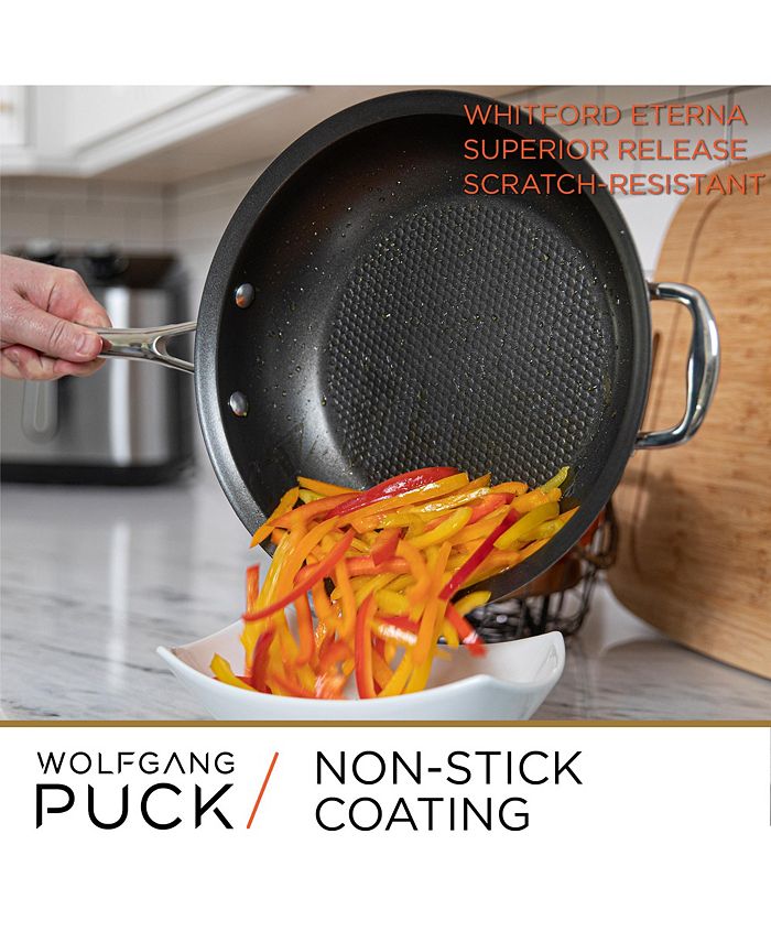 Wolfgang Puck 15-Piece Kitchen Essentials Set, Stainless Steel Skillets ...