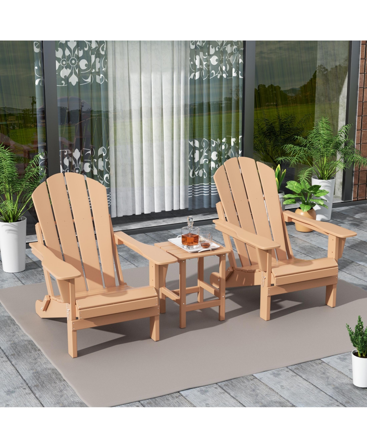 Click here for WestinTrends 3 Piece Set Outdoor Folding Adirondac... prices