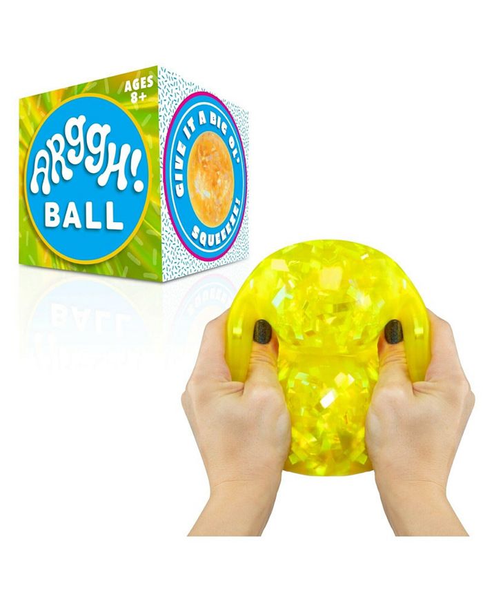 Power Your Fun Arggh Glitter Stress Ball for Adults and Kids -Yellow ...