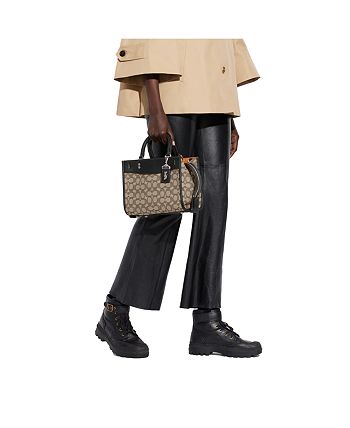 COACH Rogue 25 in Signature Textile Jacquard Satchel Bag - Macy's