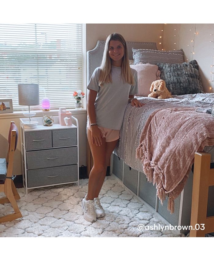 Dormify Charging 4-Drawer Storage Unit, 1 Outlet & 2 USB Ports for ...