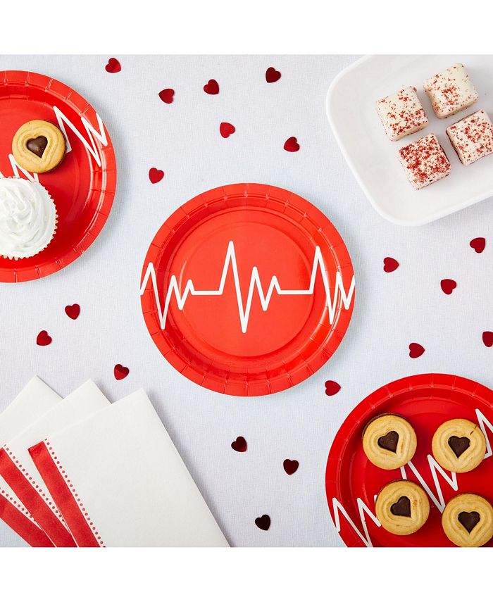 Sparkle and Bash 80 Pack Red Paper Plates for Nurse Graduation Party ...