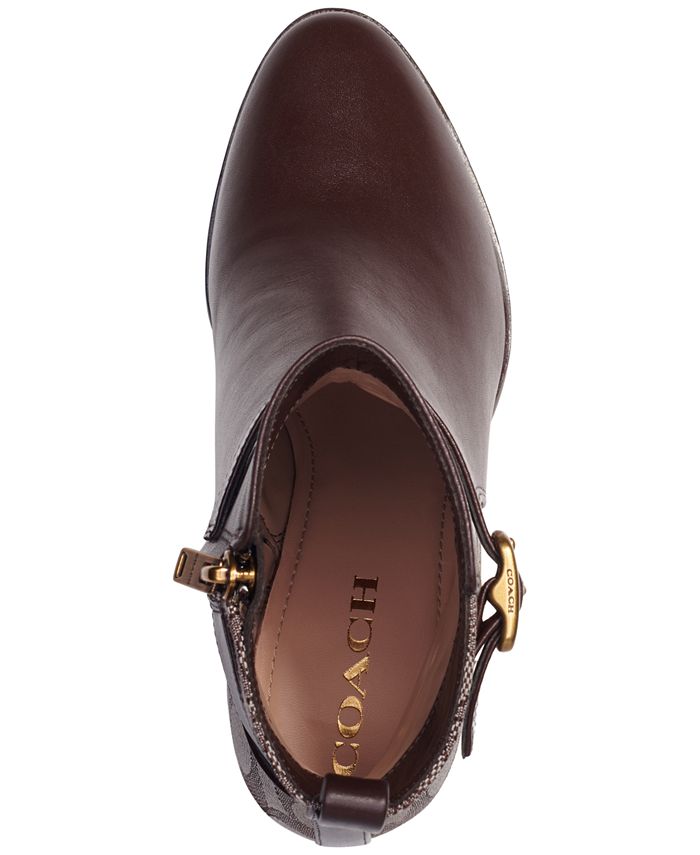 COACH Women's Olivia Block-Heel Booties & Reviews - Booties - Shoes ...