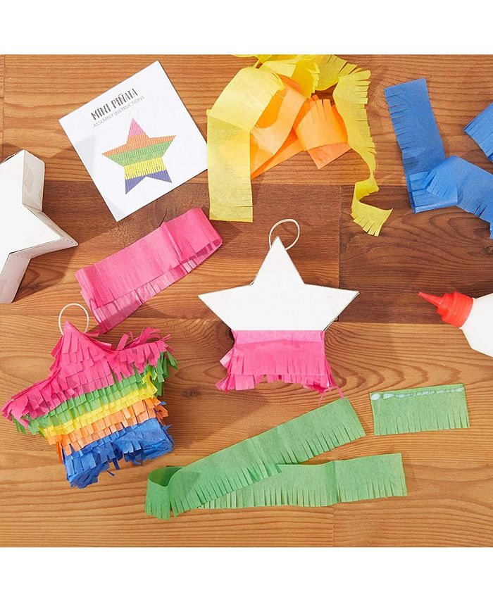 Juvale Small Rainbow Star DIY Pinata Craft Kit for Kids Birthday Party ...