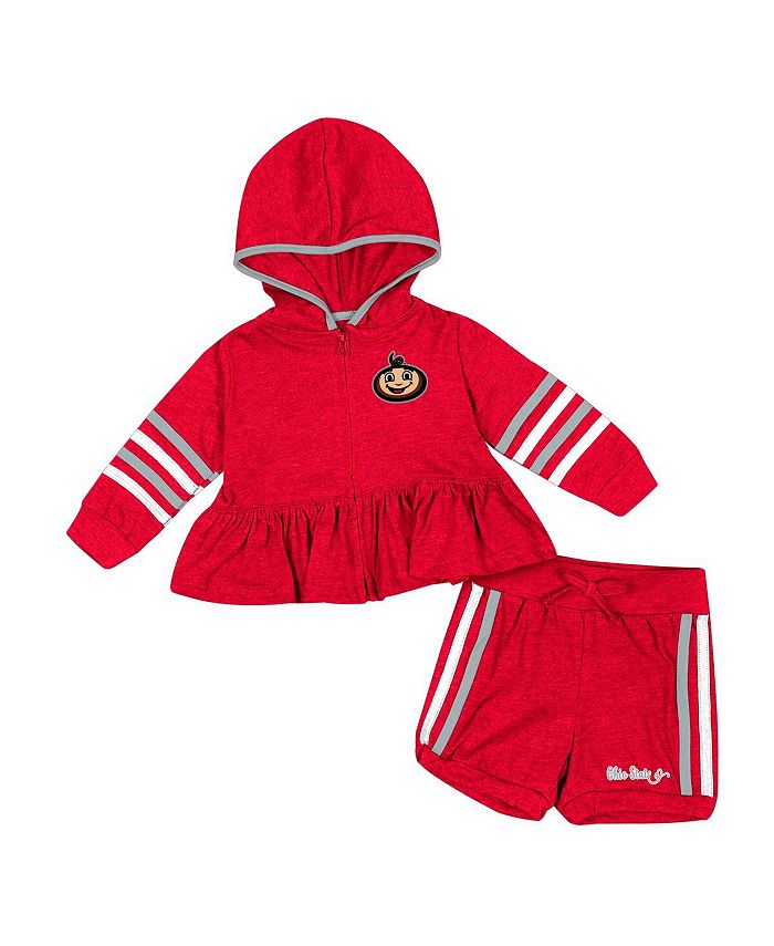 Colosseum Girls Infant Scarlet Ohio State Buckeyes Spoonful Full-Zip ...