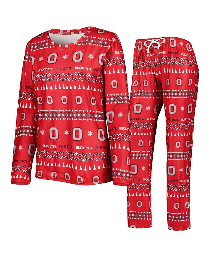 Concepts Sport Women's Scarlet Ohio State Buckeyes Flurry Ugly Sweater ...