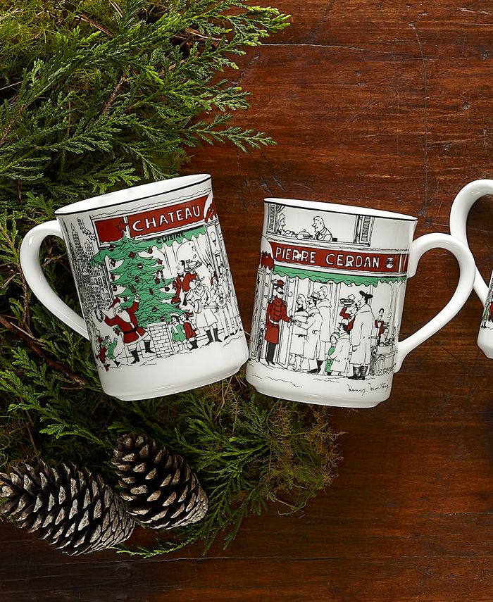 Noritake Le Restaurant Set of 4 Holiday Mugs, 12 OZ. - Macy's