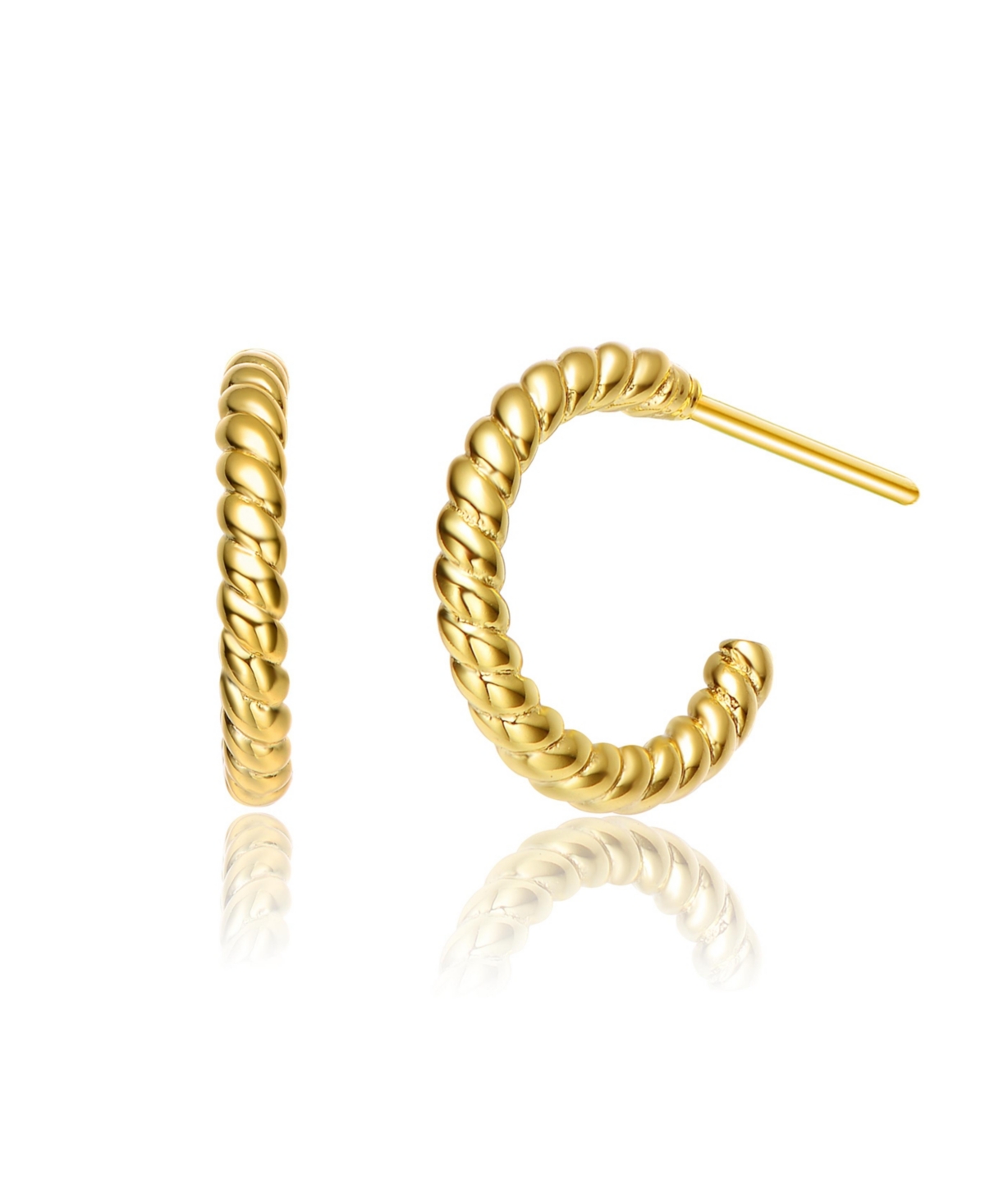 Click here for Sterling Silver 14K Gold Plated Clear Cubic Zircon... prices