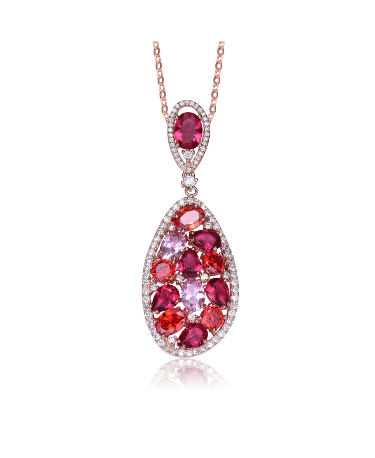 Click here for Sterling Silver Red  Purple and Pink Cubic Zirconi... prices