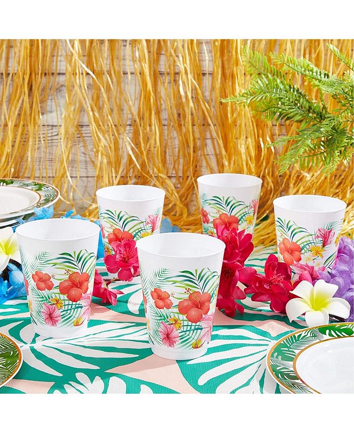 Blue Panda Hawaiian Luau Plastic Party Cups (16 oz, 16-Pack) - Macy's