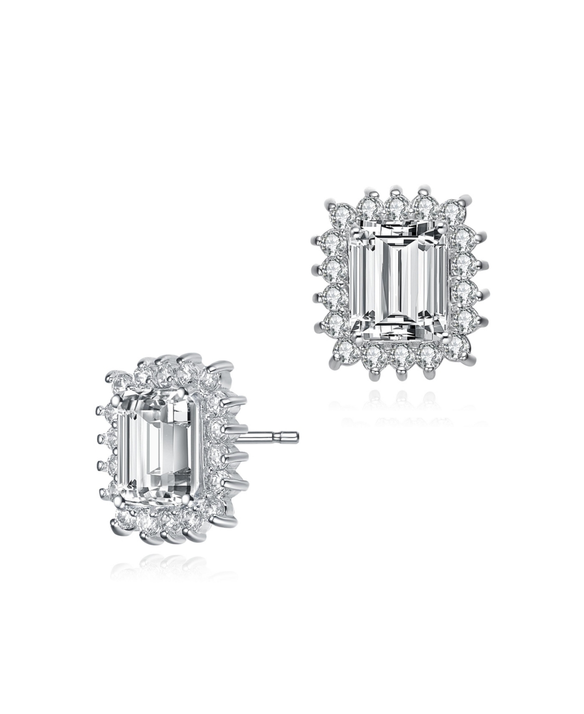 Click here for Sterling Silver with Rhodium Plated Clear Green an... prices