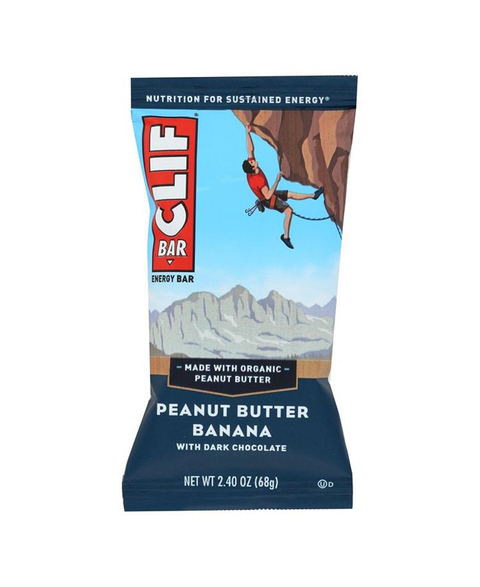 Clif Bar - Peanut Butter Banana with Dark Chocolate - Case of 12 - 2.4 ...