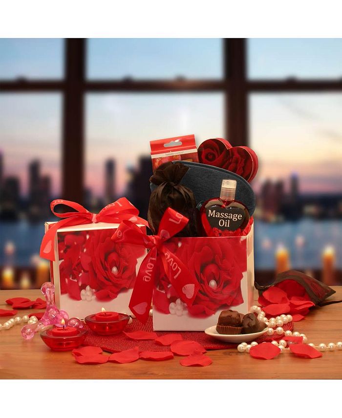 GBDS Bed of Roses Gift Set - Wedding Gift Basket - honeymoon gift set ...