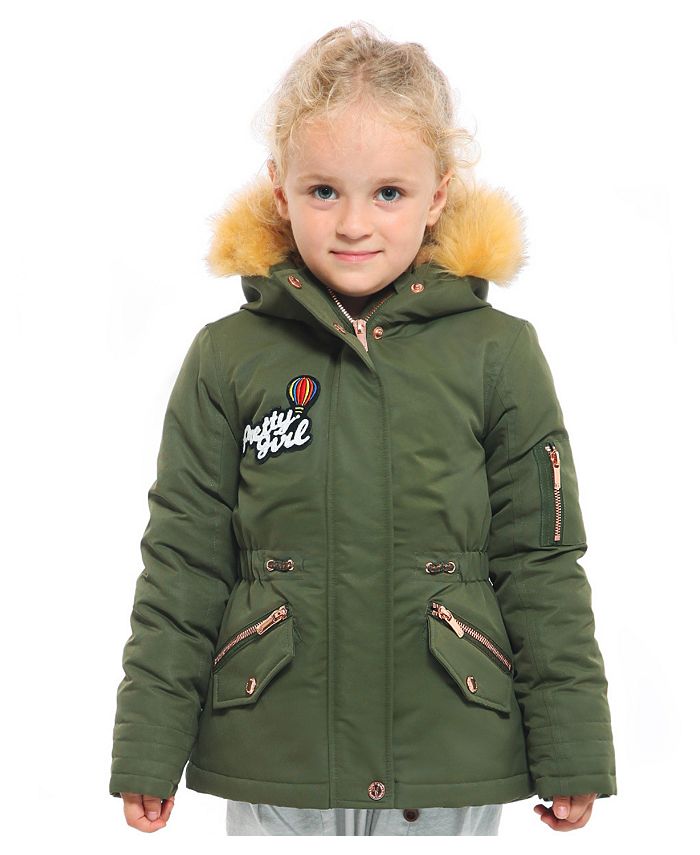 Rokka&Rolla Little and Big Girls' Parka Jacket with Insulated Hood - Macy's