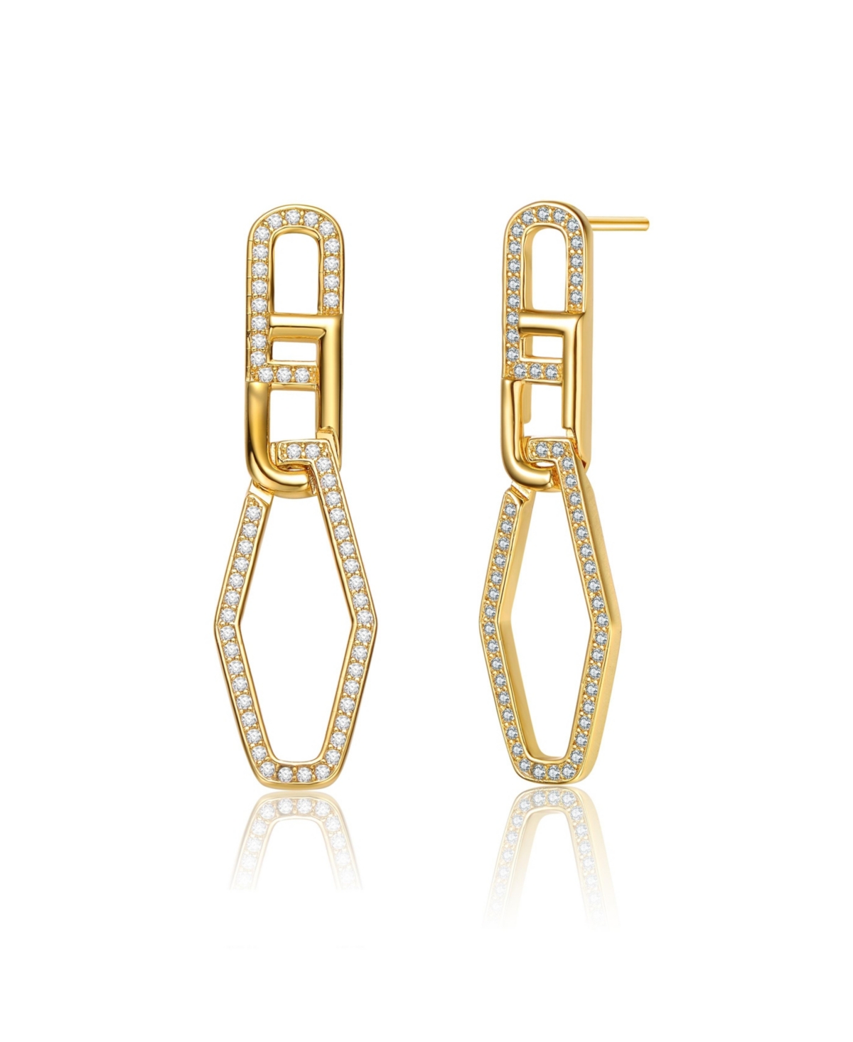 Click here for Sterling Silver 14K Gold Plated Clear Cubic Zircon... prices