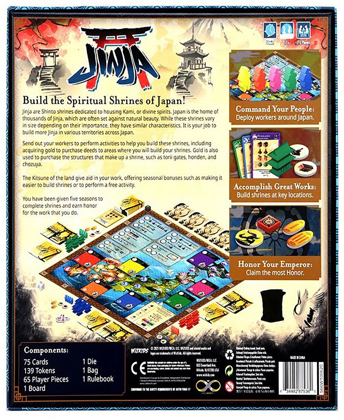 WizKids Games Jinja Board Game Build Shrines Across Japan 279 Piece Set ...