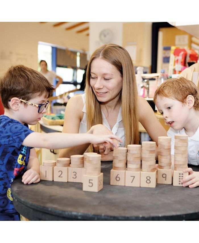 Yellow Door 1-10 Natural Number Stacker, Set of 65 - Macy's