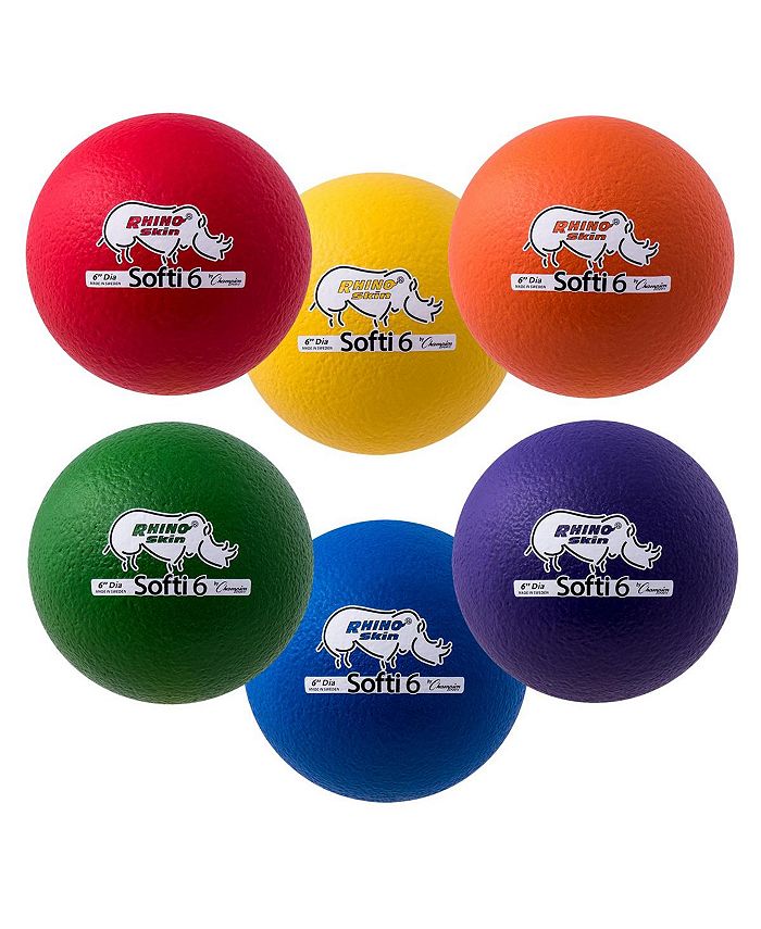 Champion Sports RHINO Skin Coated Softi Balls - Set of 6 - Macy's