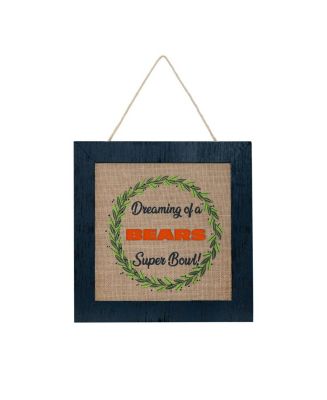 FOCO Chicago Bears 12'' Double-Sided Burlap Sign - Macy's