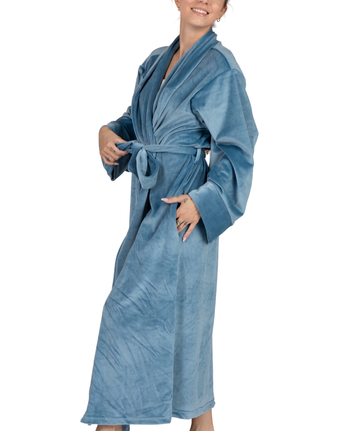 Click here for Pure Fiber Womens Velvety Soft Velour Bathrobe - B... prices