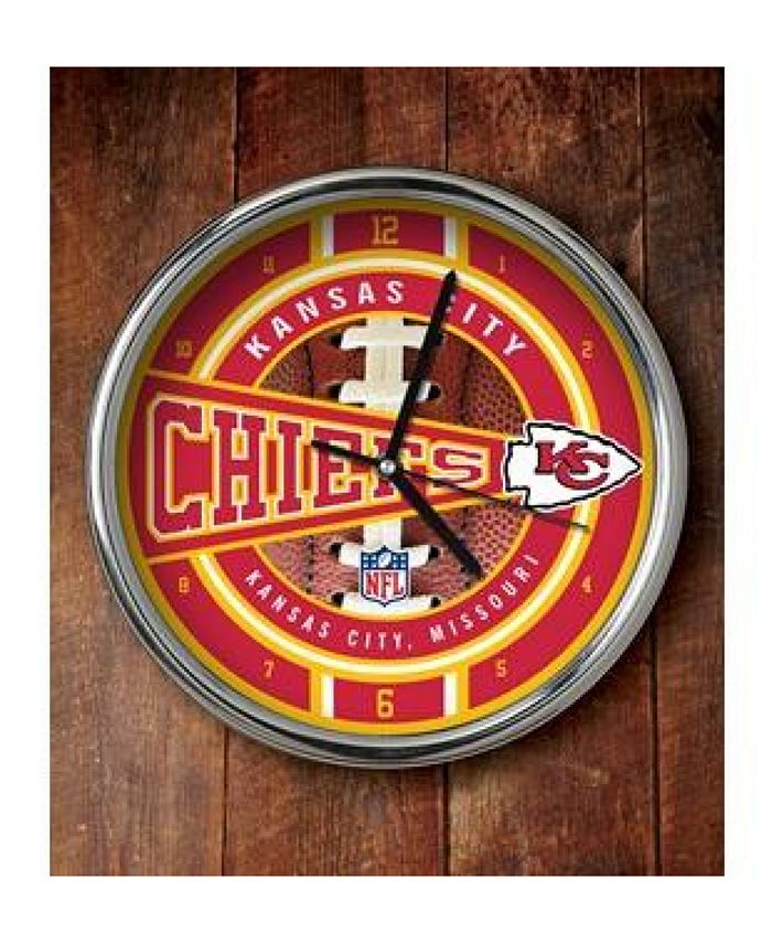 Memory Company Kansas City Chiefs Chrome Clock - Macy's