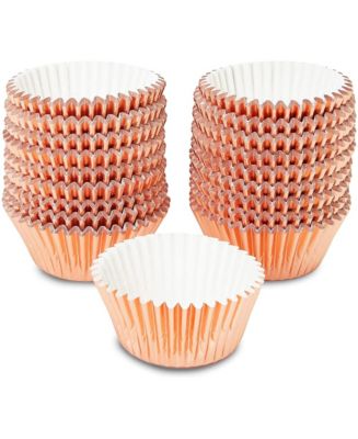Sparkle and Bash Rose Gold Cupcake Liners, Foil Baking Cups (1.96 x 1. ...