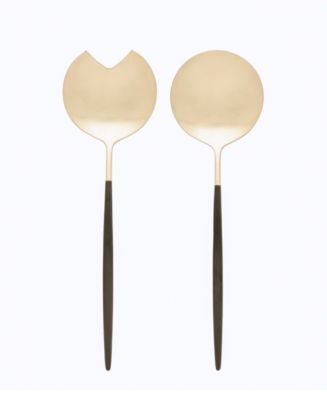 Cambridge Silversmiths Gaze Two Tone Black-Gold Satin Serving Set, 2 ...