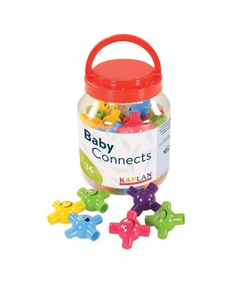 Kaplan Early Learning Baby Connects Happy Face Connecting Balls - 36 ...