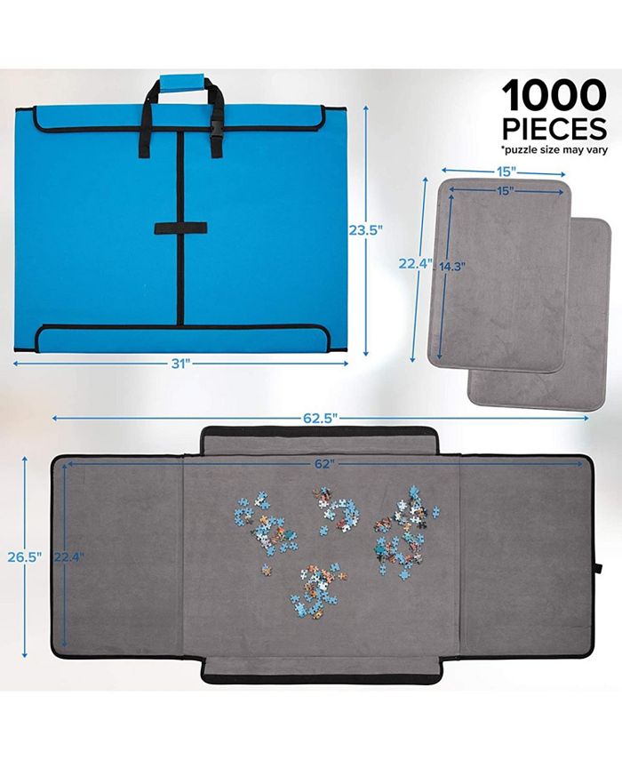 Jumbl 1000 Piece Puzzle Caddy, Portable Jigsaw Puzzle Mat & Storage ...