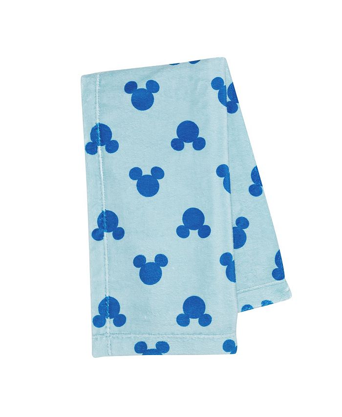 Lambs & Ivy Disney Baby Forever Mickey Mouse Blue Soft Fleece Baby ...