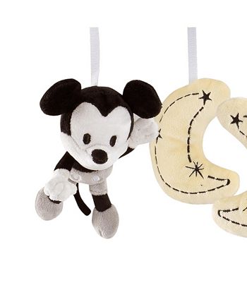 Lambs & Ivy Disney Baby Mickey Mouse Gray/Yellow Musical Baby Crib ...