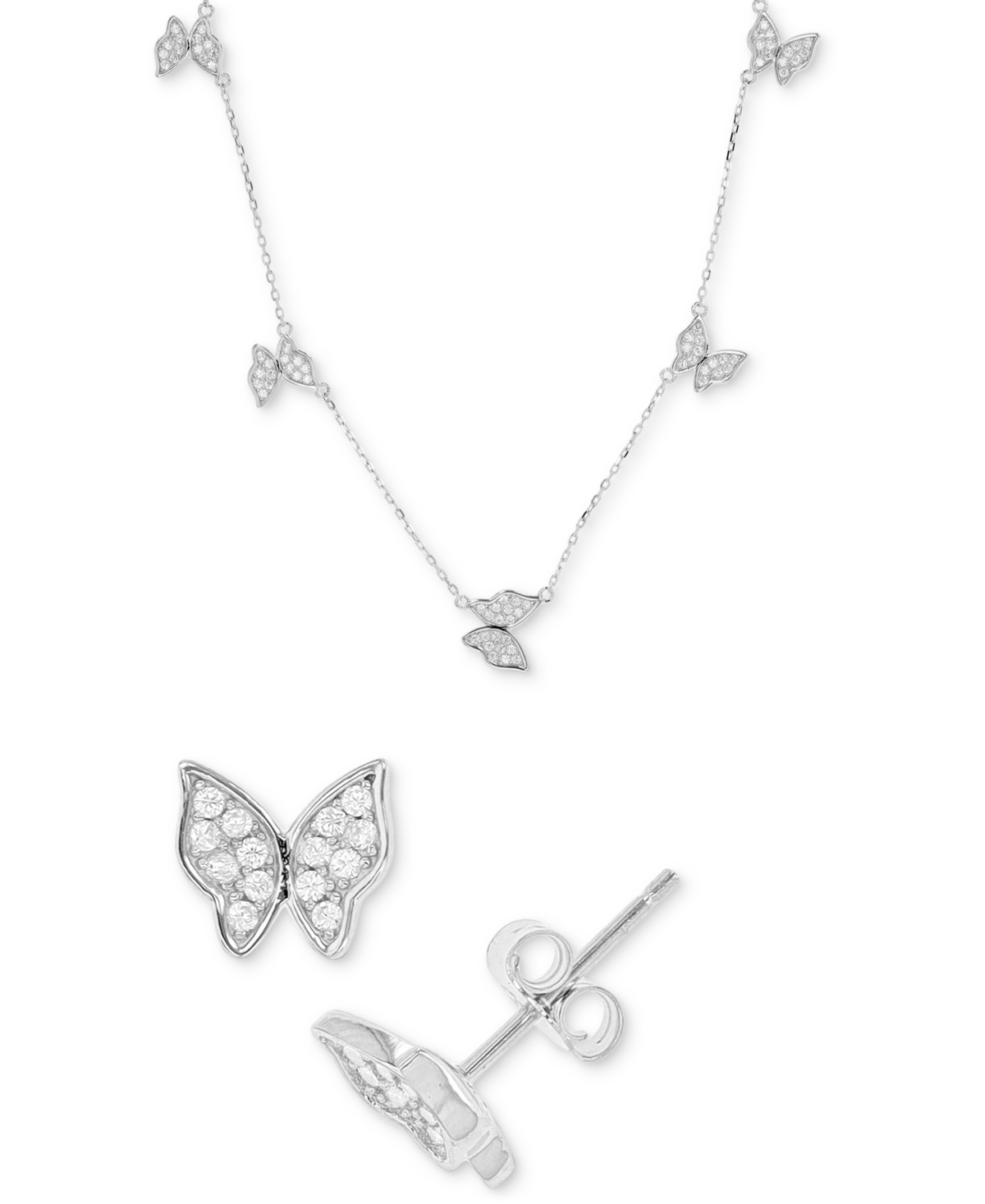 Click here for 2-Pc. Set Cubic Zirconia Butterfly Collar Necklace... prices