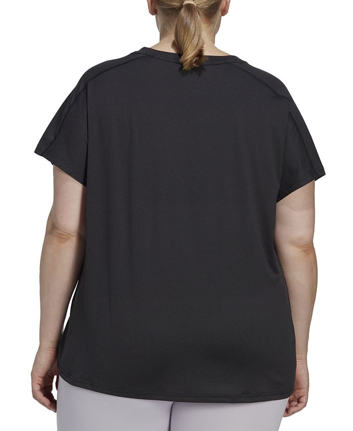 adidas Plus Size Train Essentials V-Neck Short-Sleeve Tee - Macy's