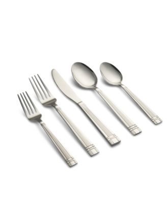 Cambridge Silversmiths Axis Sand 20 Piece Stainless Steel Flatware Set, Service for 4 - Macy's